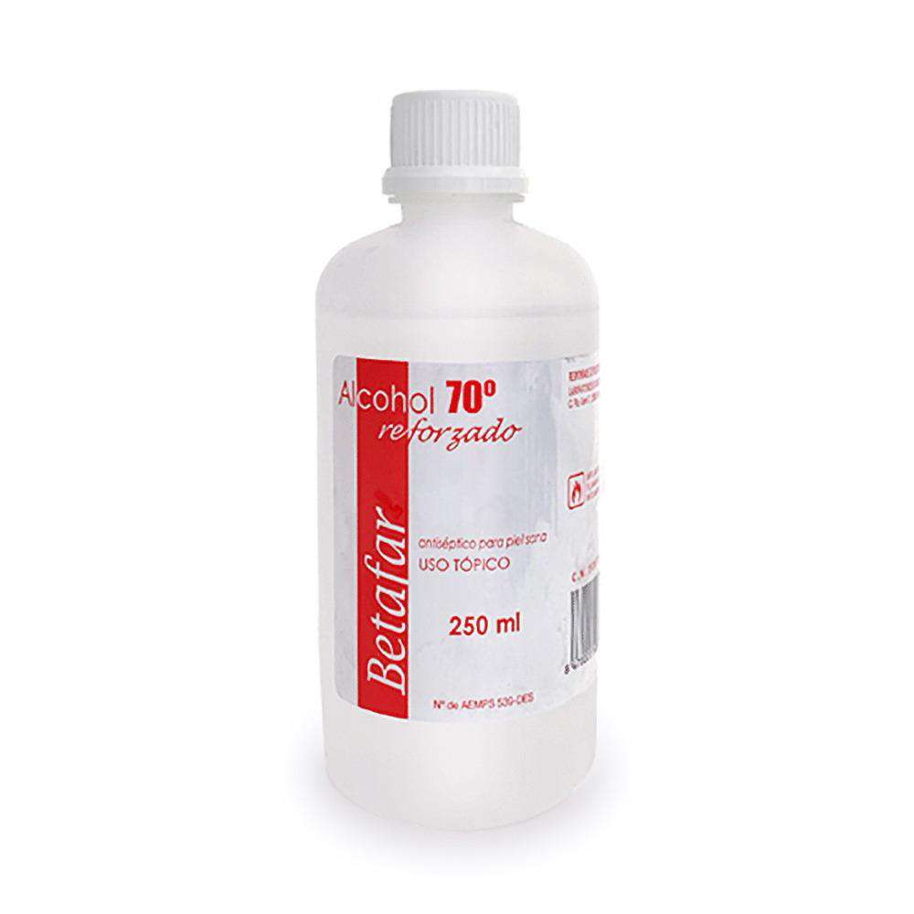 Compra Betafar Alcohol 70 grados 250 ml - FarmaWAO ️